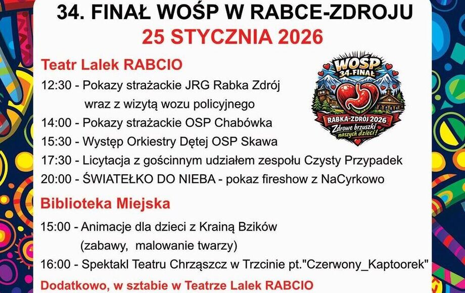 Rabka-Zdrój zagra z całego serca - 34. Finał WOŚP już 25 stycznia - UM ...