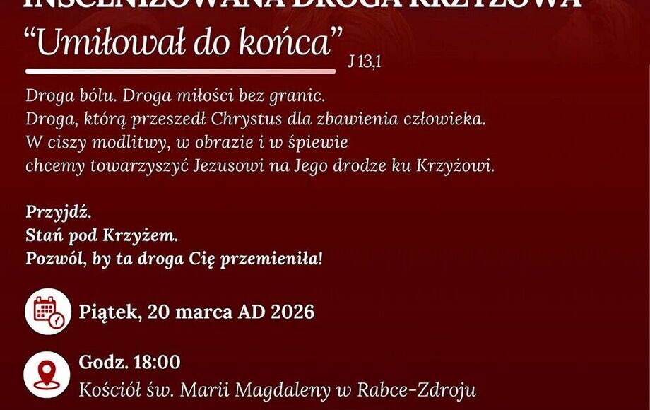 Inscenizowana Droga Krzyżowa w Rabce-Zdroju. „Umiłował do końca” - UM ...